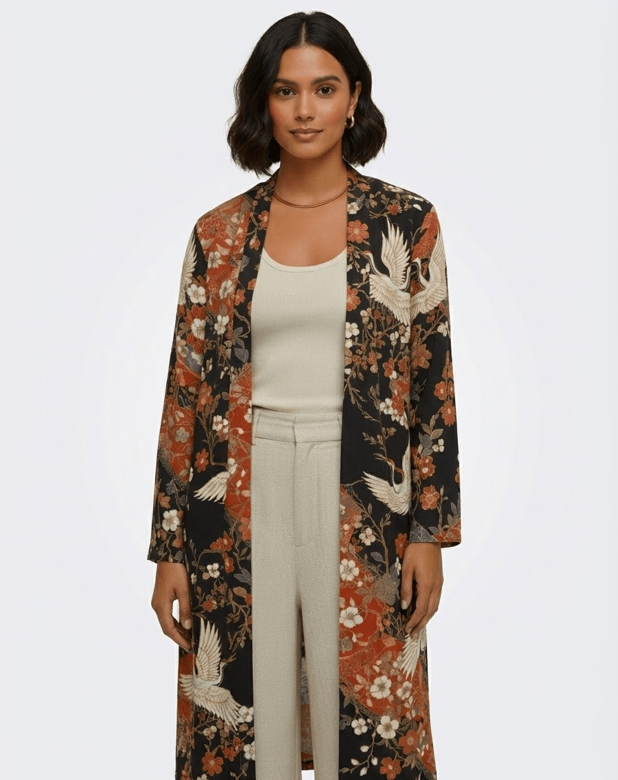 The Sana Black Bird Abaya – TAL by The Abaya Lab