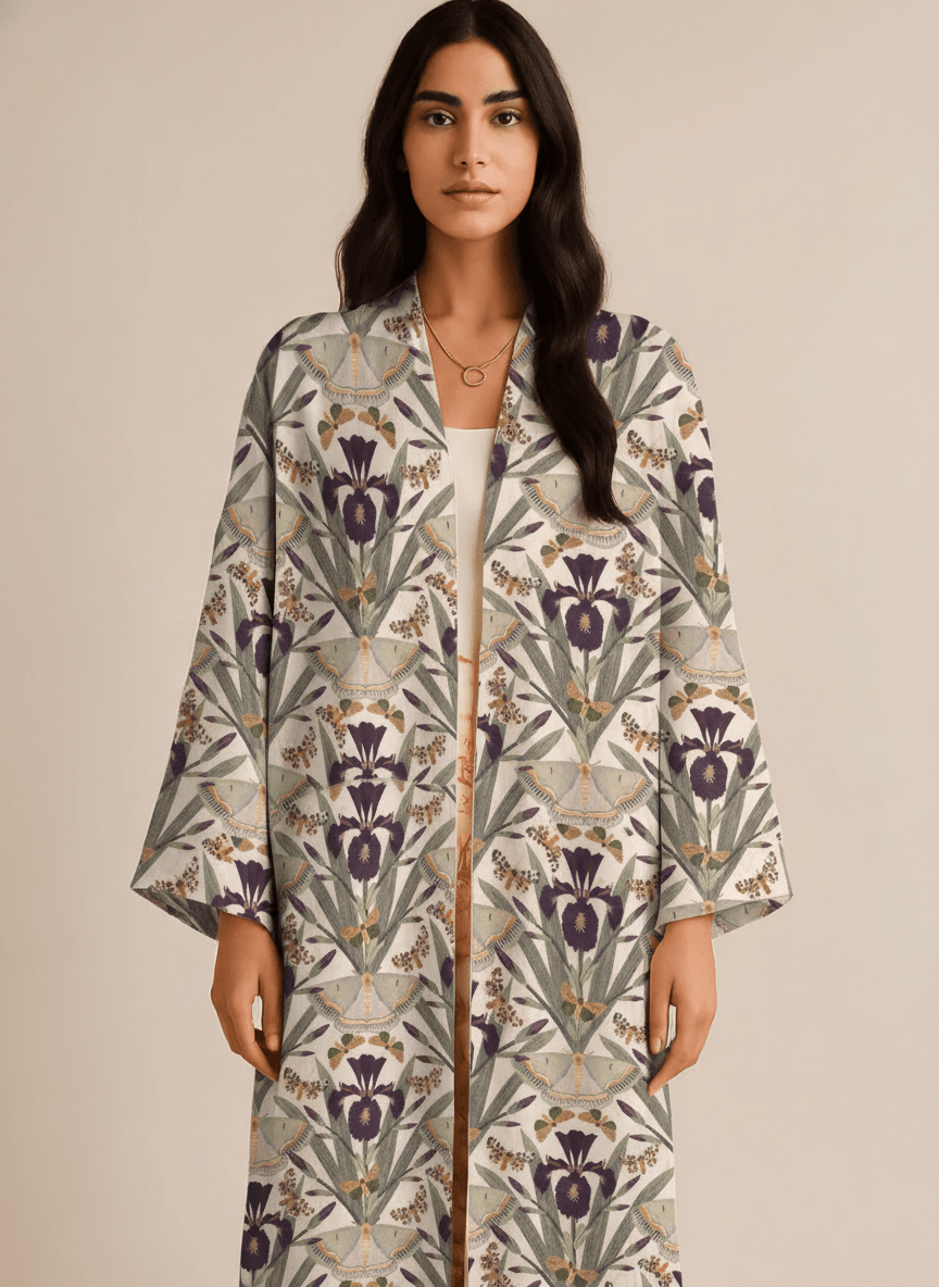 The Shamma Ivory Iris Abaya – TAL by The Abaya Lab